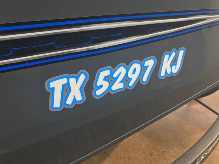 2021 Ranger RT 198P State boat registration letters Lettering from Gary ...